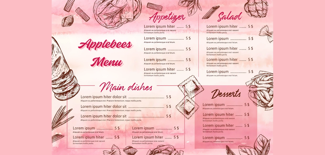 Applebees Menu 2024 with Full Prices, Calories & 2 for $20 Deals