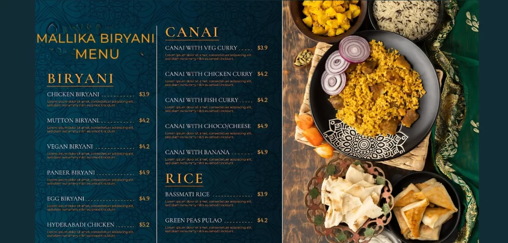 Irresistible Mallika Biryani Menu 🍛 with Prices | Flavorful Menu 2025