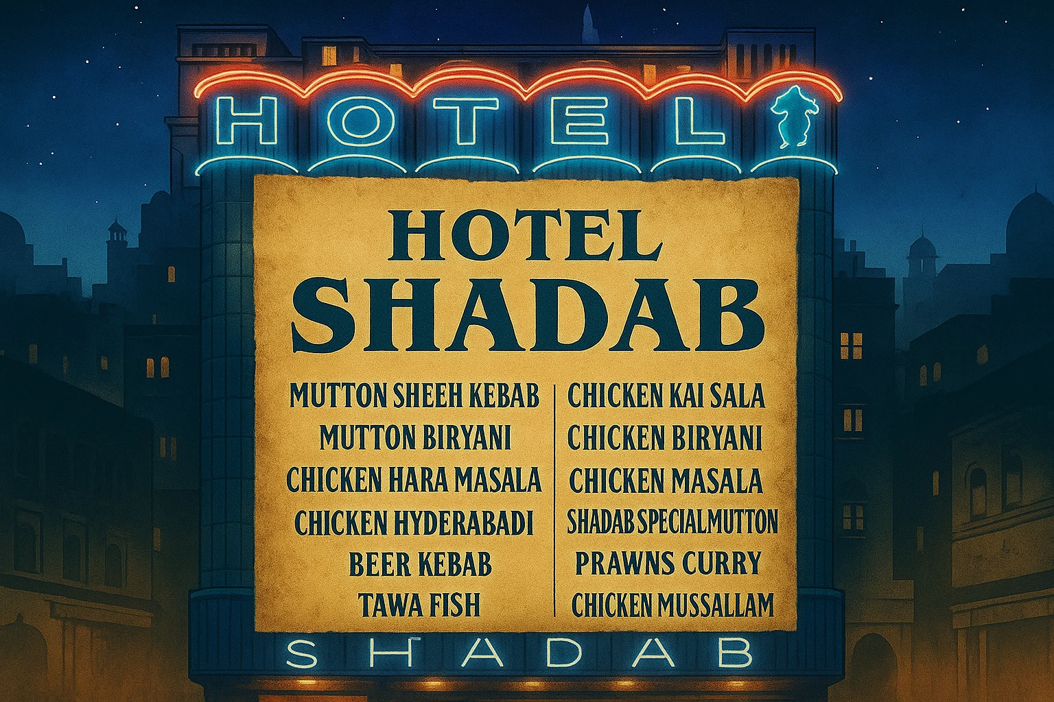 Hotel Shadab Menu 2025 🍽️ – Biryani, Kebabs & Prices Online